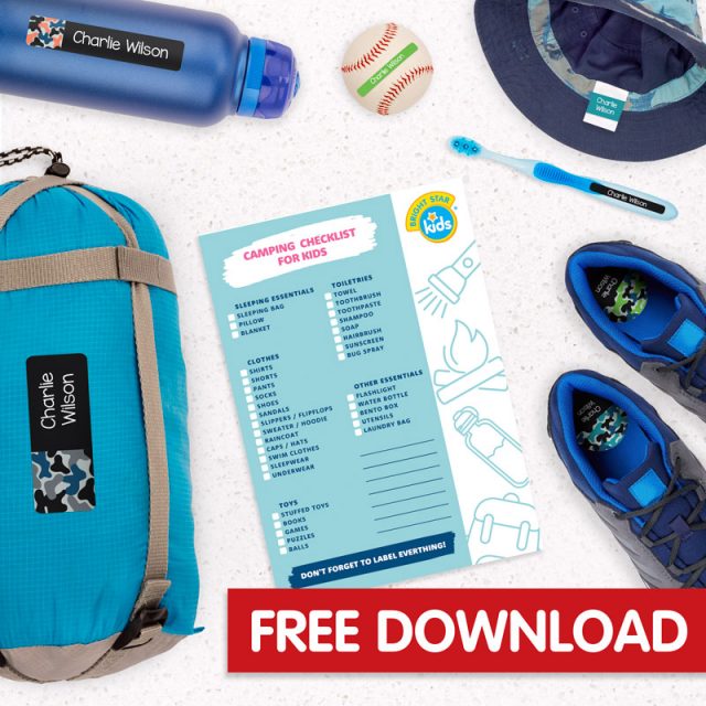 Camping Checklist Printable for Kids - Bright Star Kids