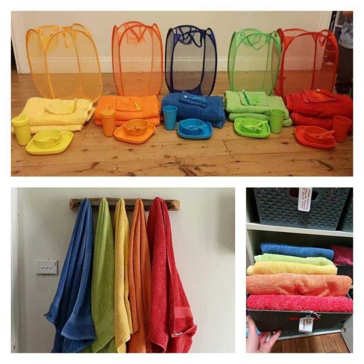 Organizing Ideas: Color Coding Scheme and Labels for Kids