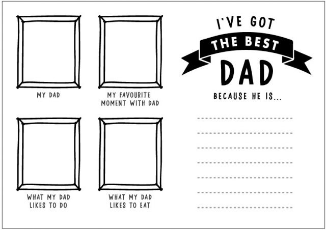 Fathers Day Cards Printable - Bright Star Kids Fathers Day Cards Printable