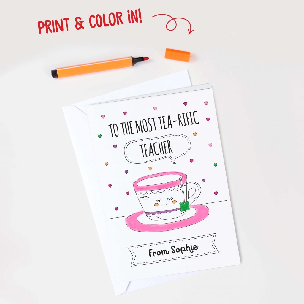 Free Printable Thank You Card For Teacher - Bright Star Kids